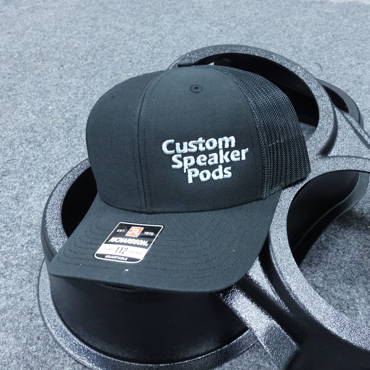 CSP Snapback Trucker Black w/ Silver letter | Custom Speaker Pods