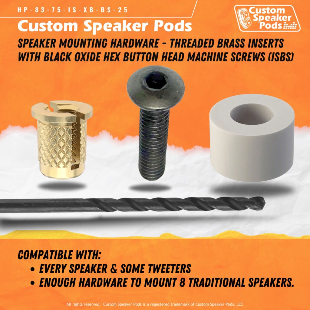 Easy Speaker Installation – Threaded Brass Inserts with Black Oxide Hex ...